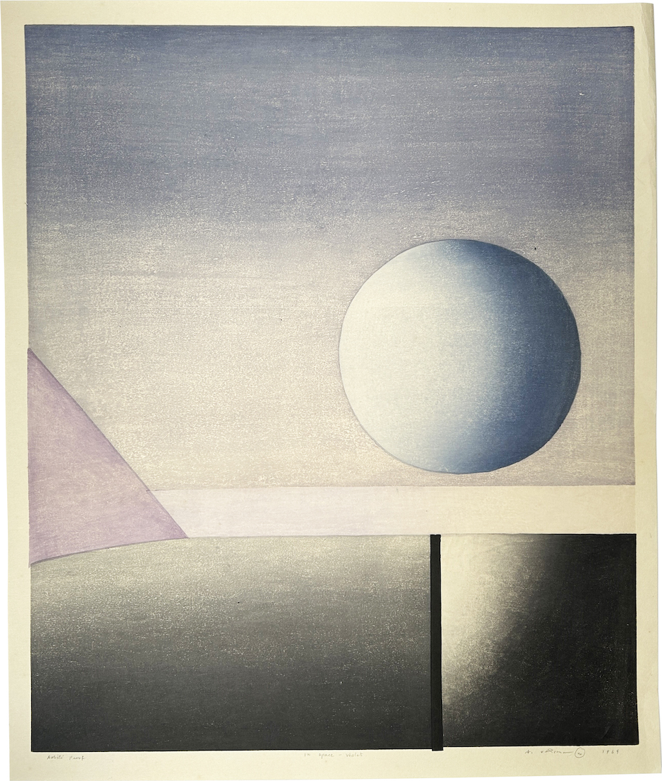 Scholten Japanese Art | Woodblock Prints | Ansei Uchima In Space - Violet